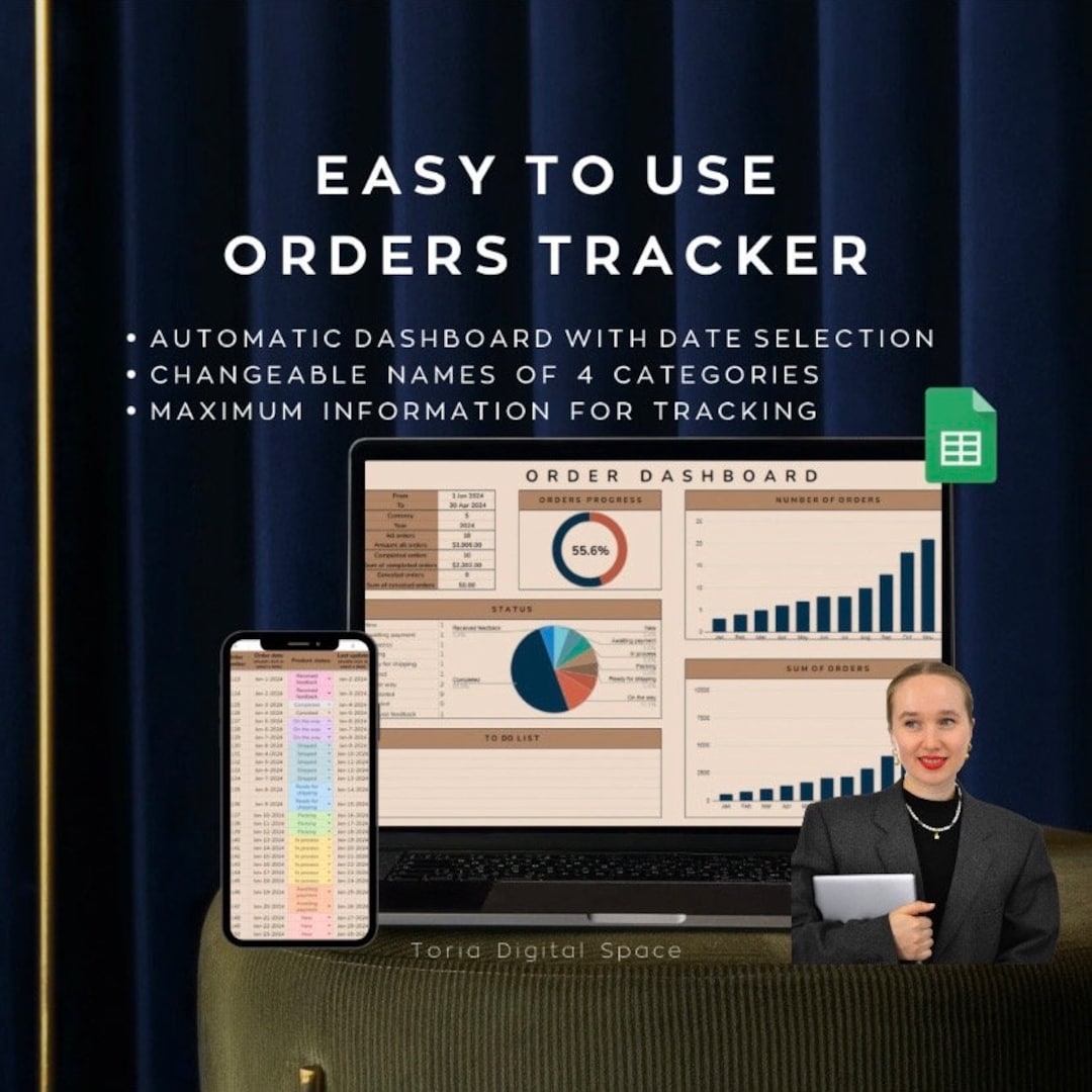 Easy Sales Template Order Tracker Spreadsheet Order Tracker Google ...