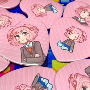 DDLC Heart Buttons | Pin-back & Magnet - Etsy