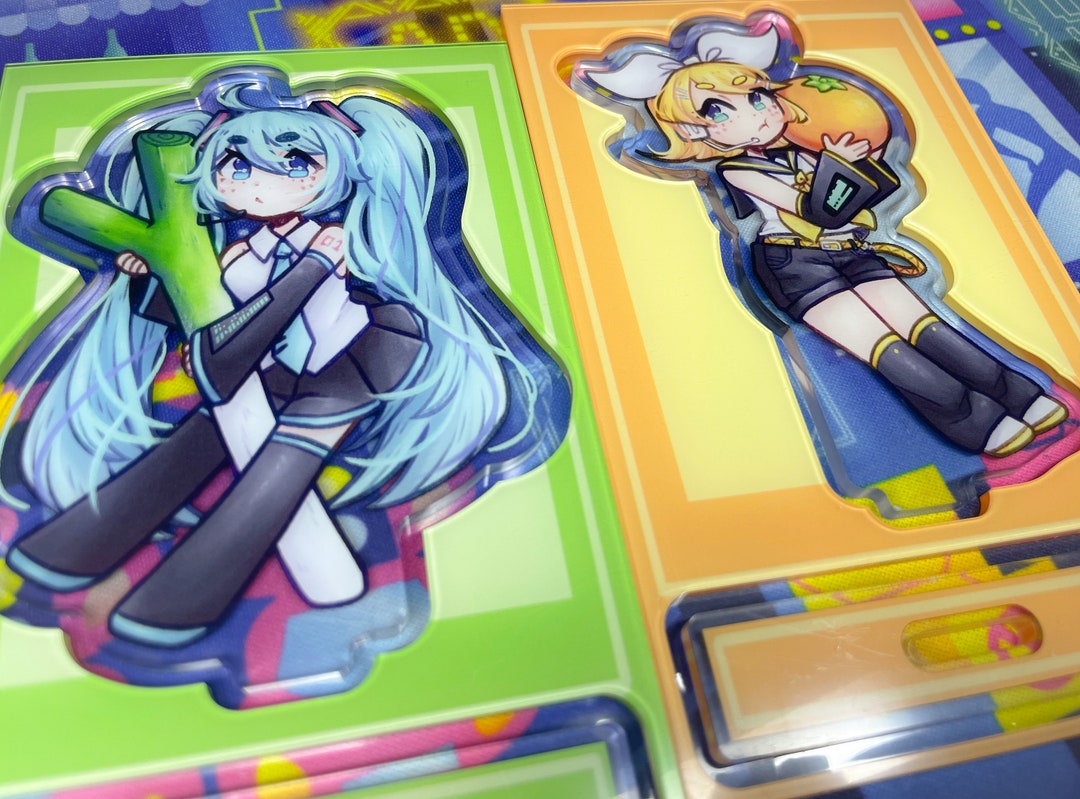 Miku + Rin Acrylic Standees | 4" | Double Sided Print | One Piece - Etsy