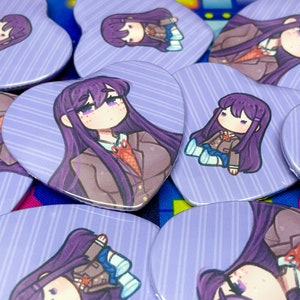 DDLC Heart Buttons | Pin-back & Magnet - Etsy
