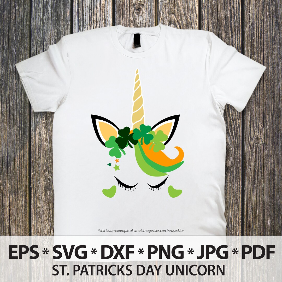 St Patricks Day Unicorn Face SVG - Perfect St Patricks Day SVG for All ...