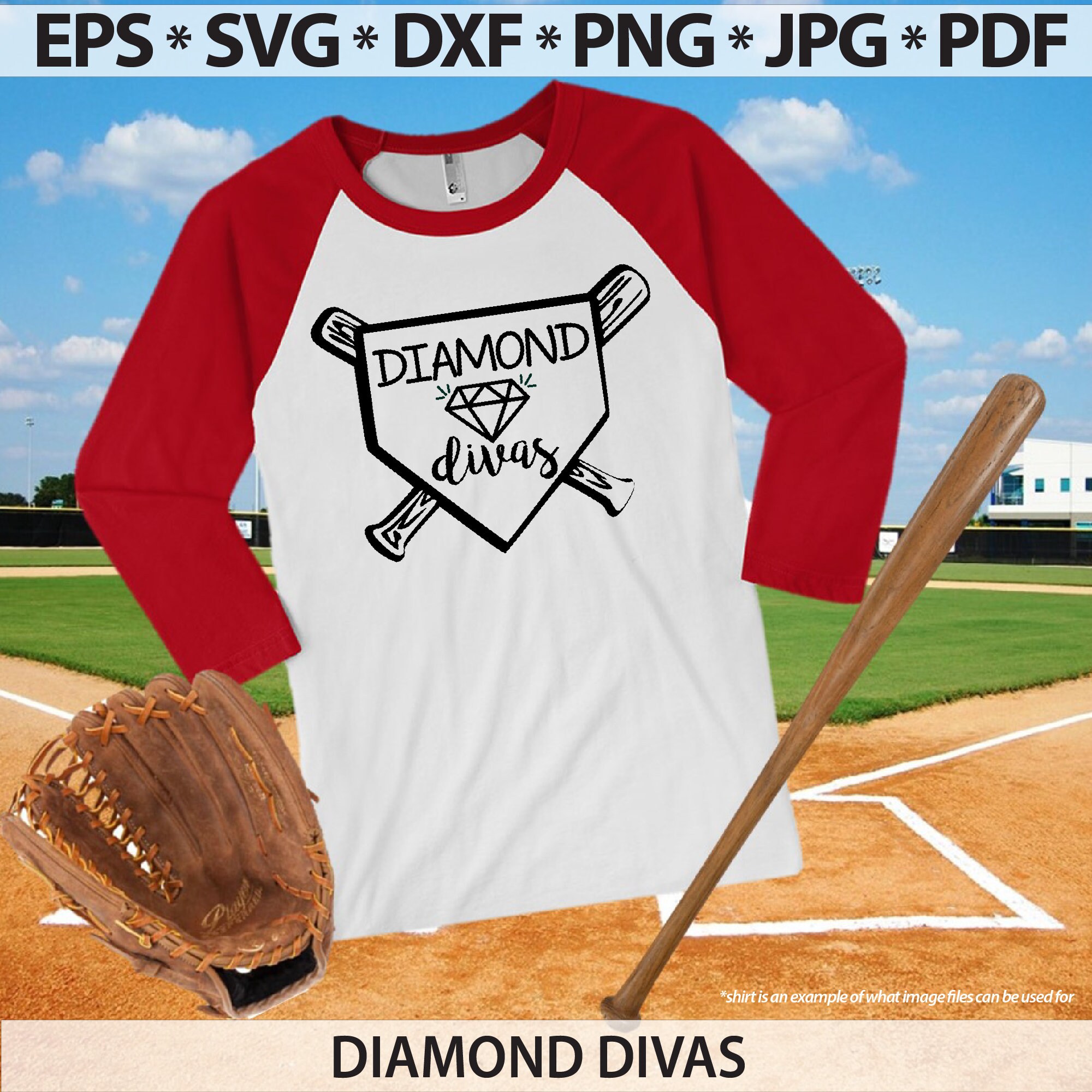 Softball SVG - Diamond Diva SVG - Perfect for Softball Shirts for ...