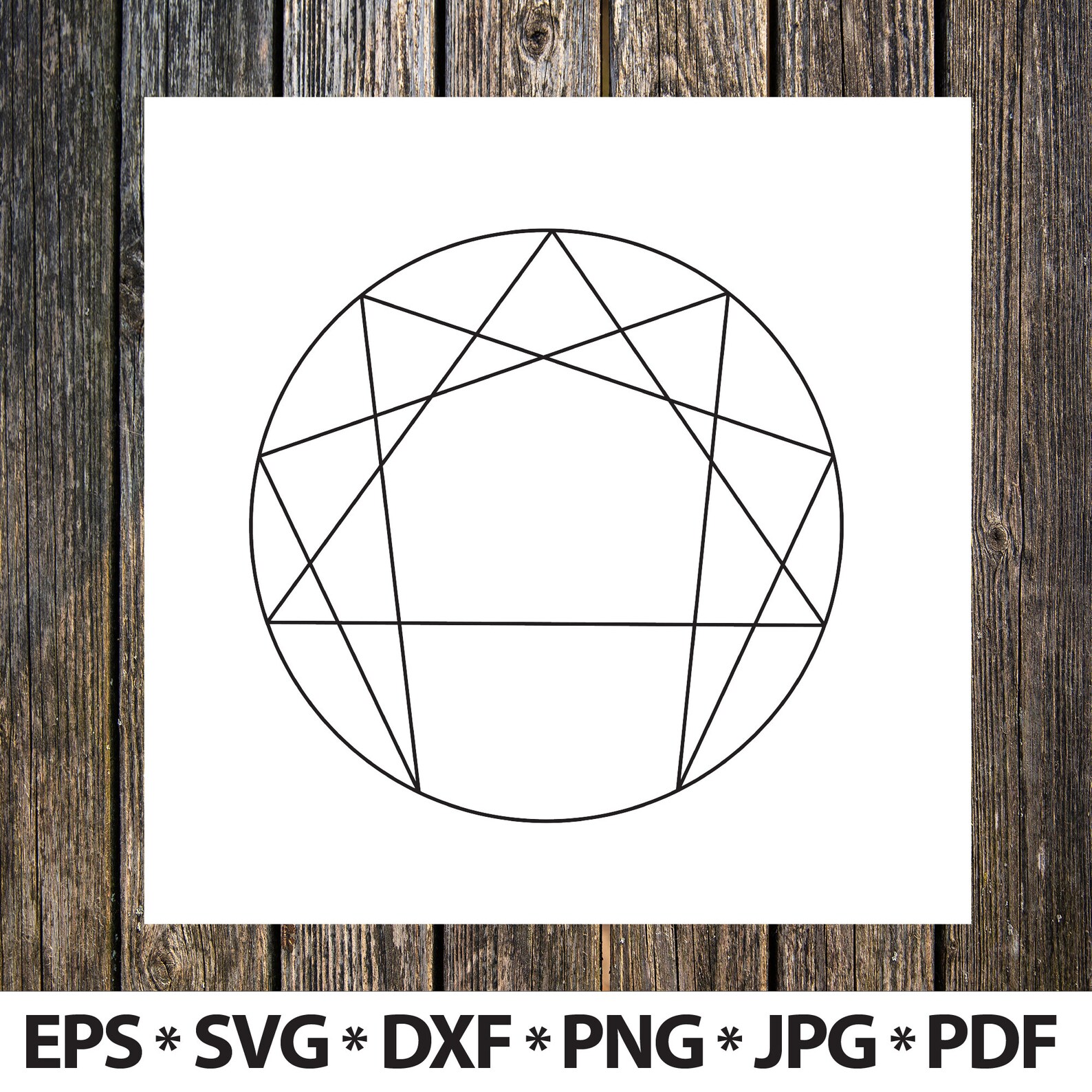 Enneagram Chart SVG Eps Jpg Png Pdf Dfx - Perfect for Enneagram - Etsy