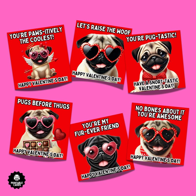 Pug Valentine - Etsy
