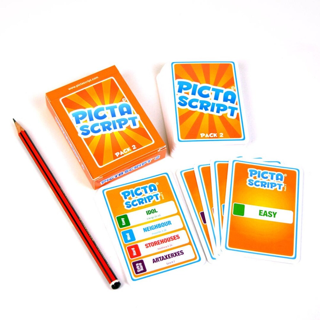 PICTASCRIPT Pack 2 - the Bible Based Quick Draw Card Game - Etsy
