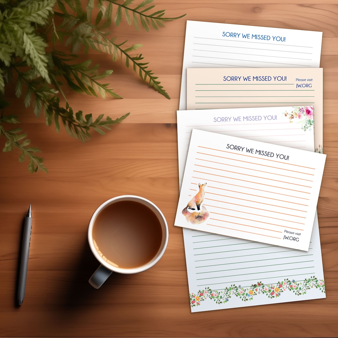 JW Letter Writing Cards | Sorry We Missed You A6 | Pack of 50 - Etsy