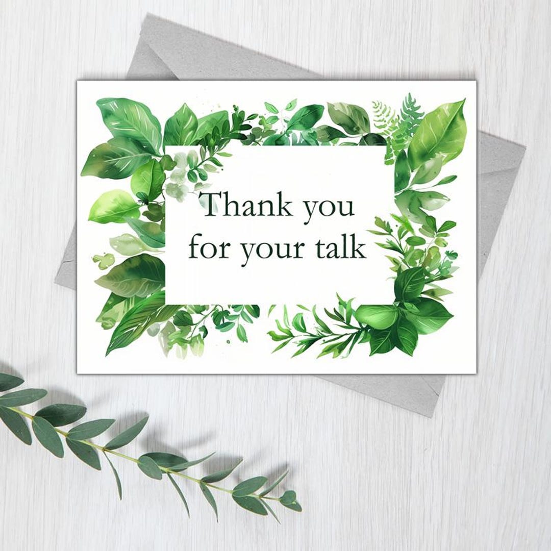 Greetings Card JW - Gloss - Card Set - Thank You for Your Talk - Pack ...