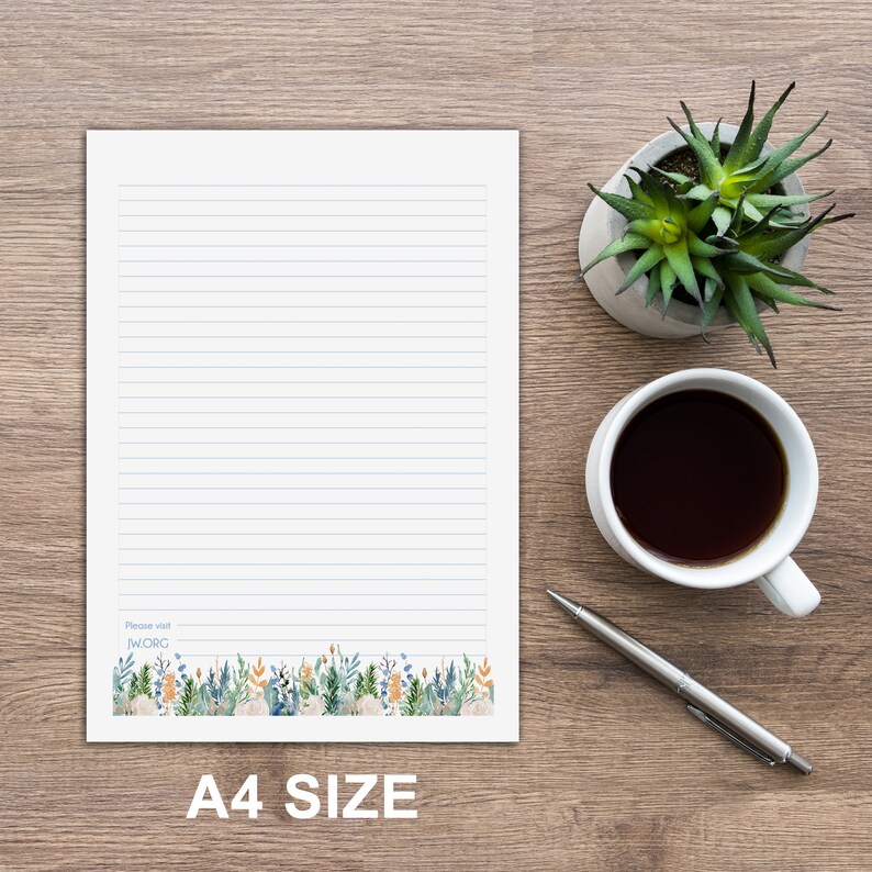 JW A4 Size Letter Writing Pad 50 Sheets Option With 50 - Etsy