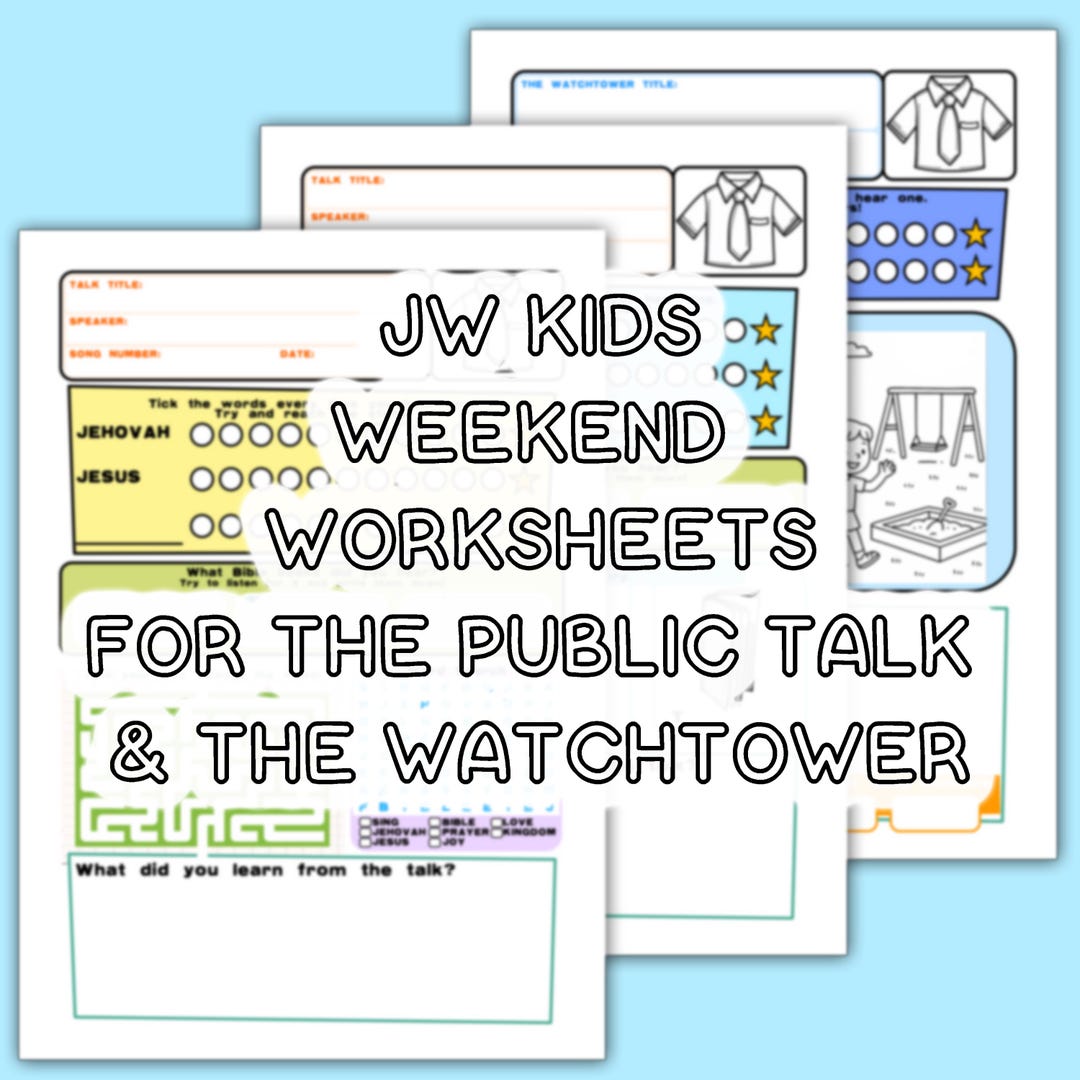 JW Kids | Downloadable Printable Worksheets for Children | Sunday ...