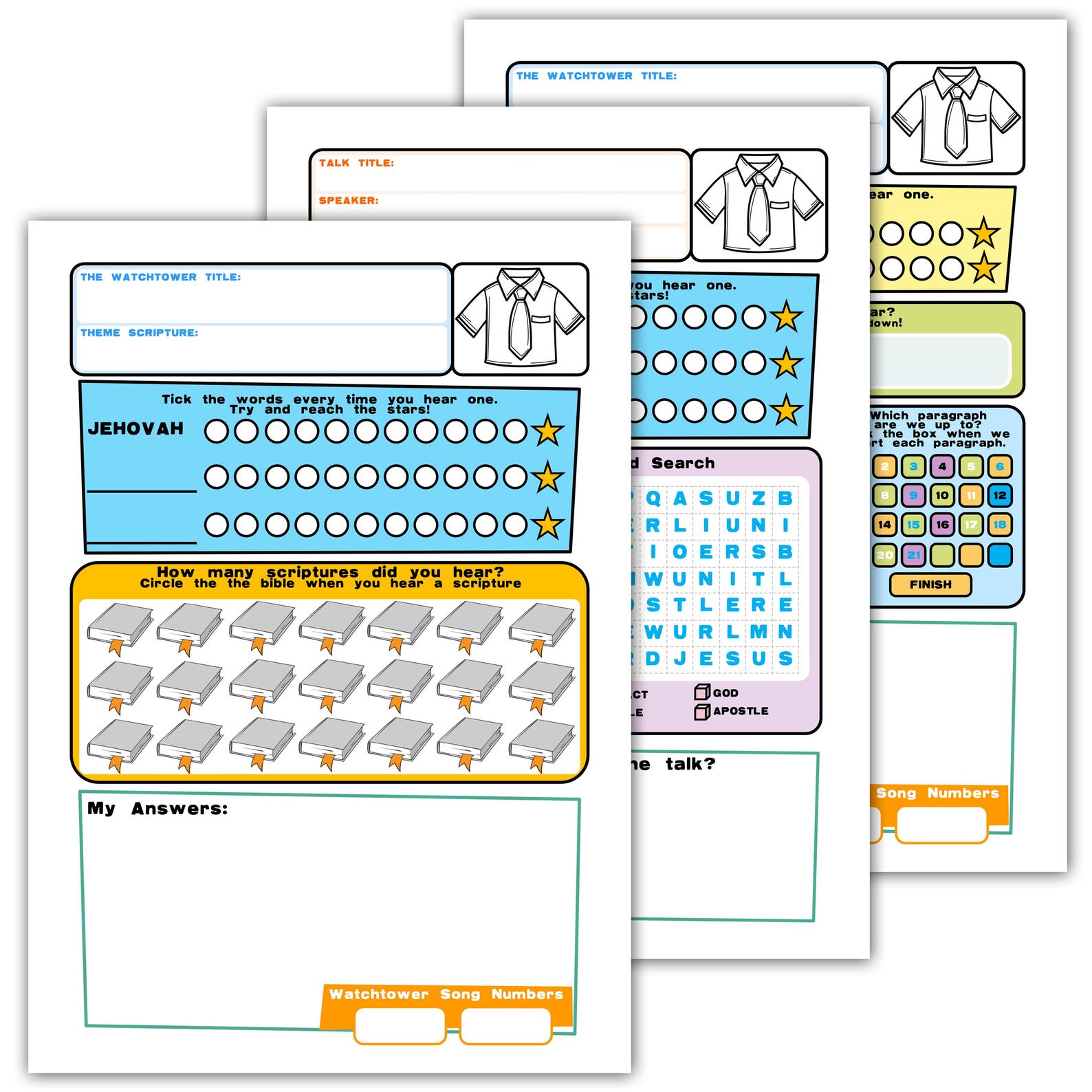 JW Kids | Downloadable Printable Worksheets for Children | Sunday ...