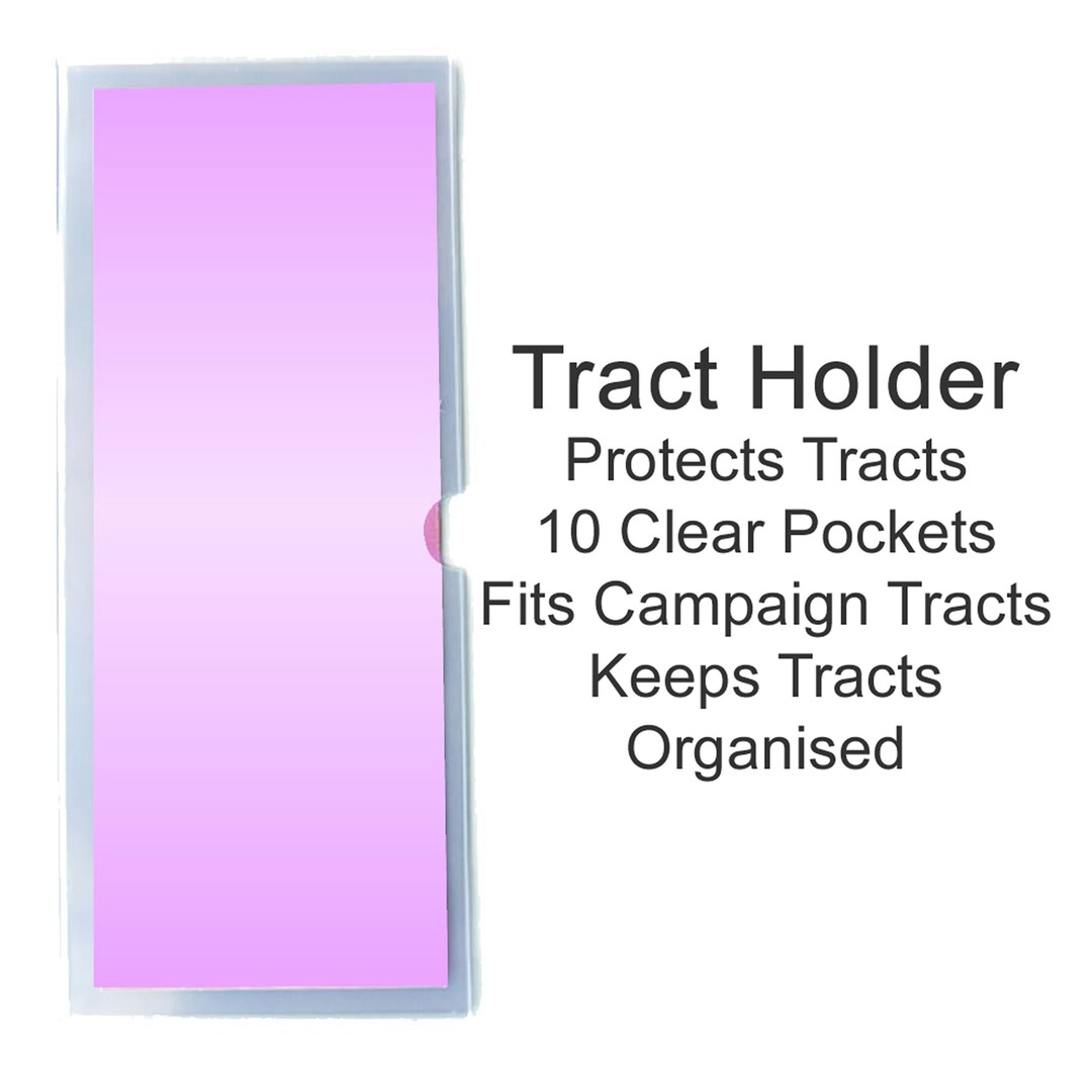 JW Ministry Slim Tract Holder - 10 Pocket Clear Slim Tract Holder - Etsy