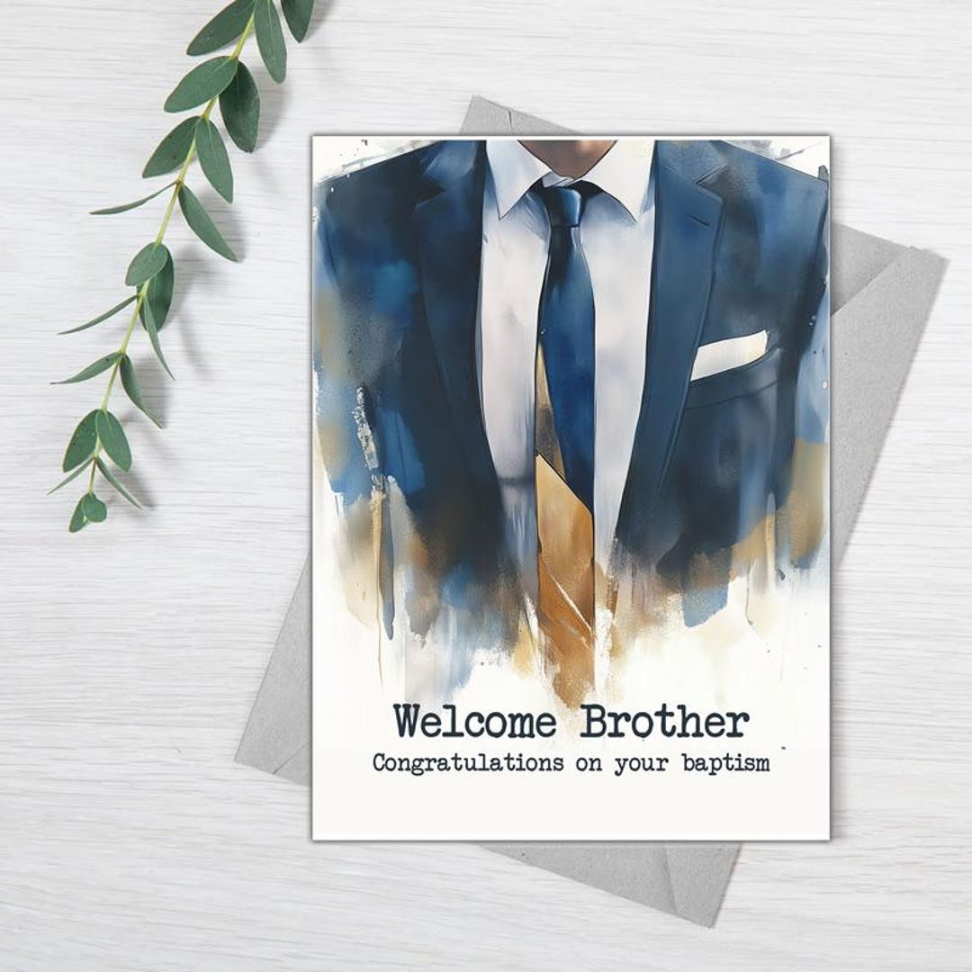 Greetings Card JW - Gloss - Baptism - Welcome Brother Congratulations ...
