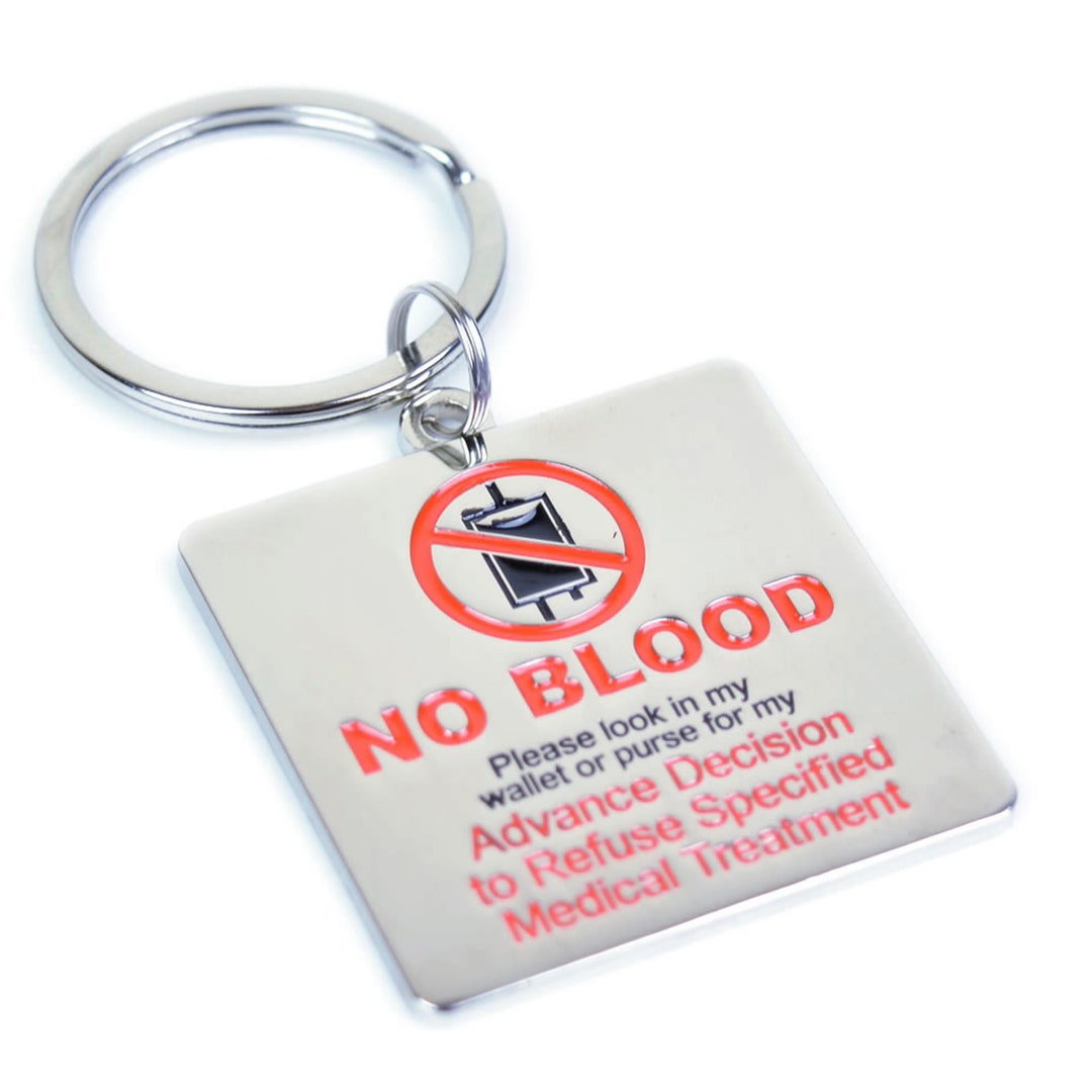 Metal No Blood Keyring - JW - Etsy