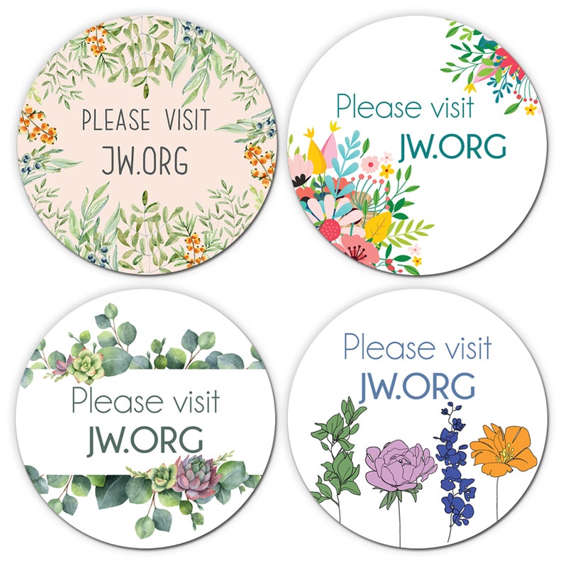 JW Stickers - 84 Gloss Stickers - Round JW.ORG - for Letter Writing - Etsy