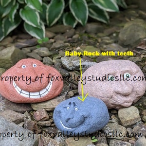 Baby Rock Face With Teeth - Etsy