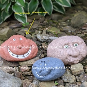 Rock Face With Big Smile - Etsy