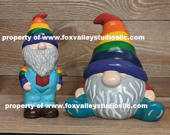Rainbow Gonk Gnome Clay Ornament With Umbrella and Wellies - Etsy