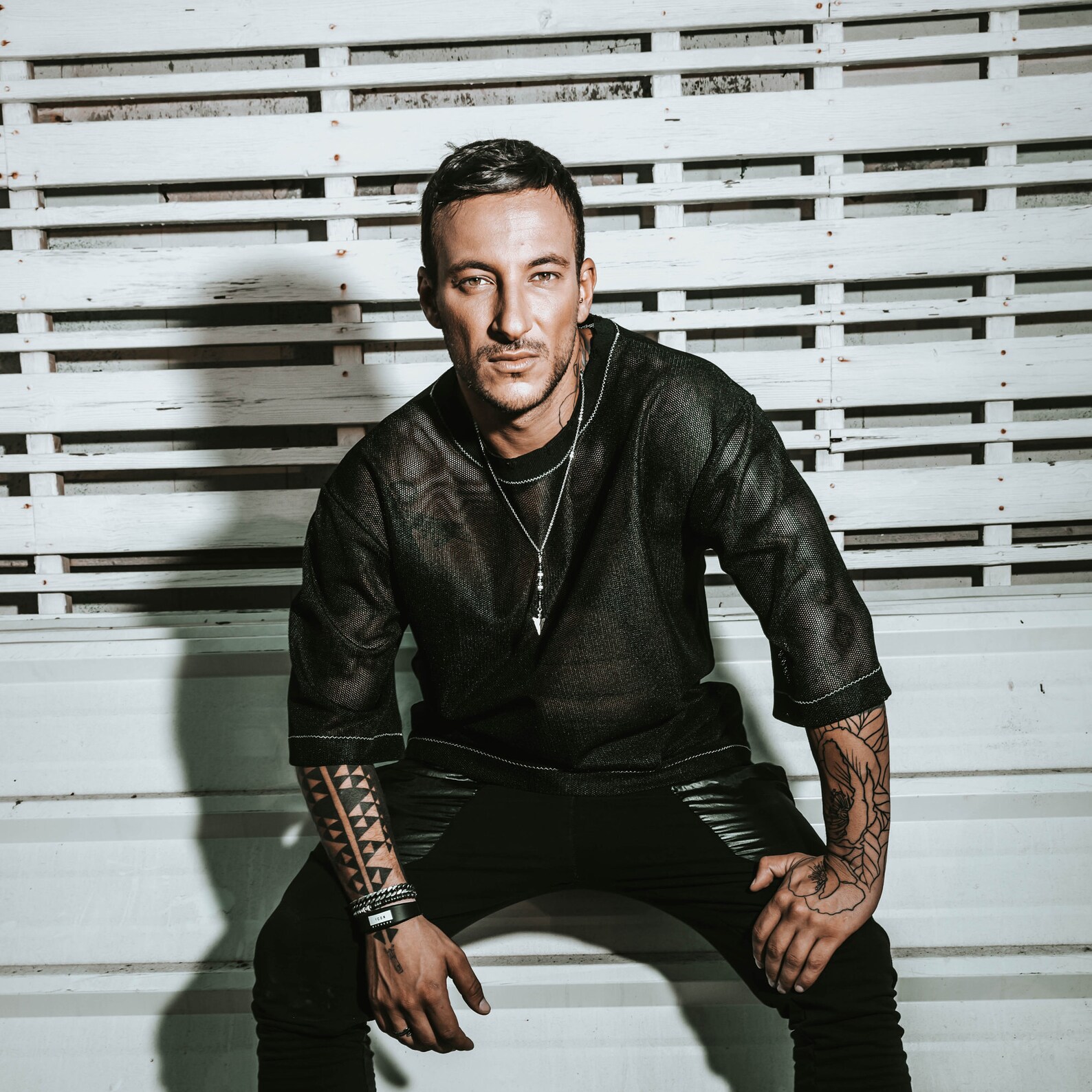 Black Rave Techwear Dense Net Elbows Sleeves Neon String - Etsy