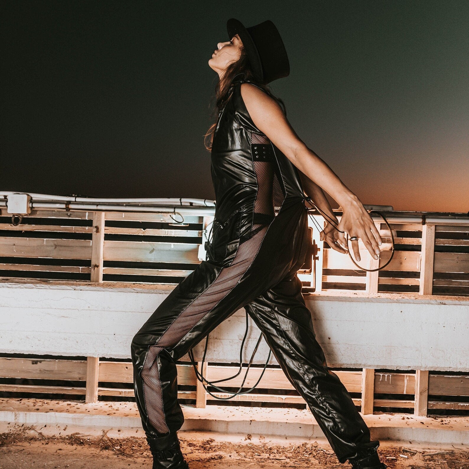 Nylon Sleeveless Black One-piece Overall Dark Rave Techwear - Etsy