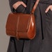 Leather Crossbody Bag Copper, Women's Shoulder Purse Minimalist Style ...