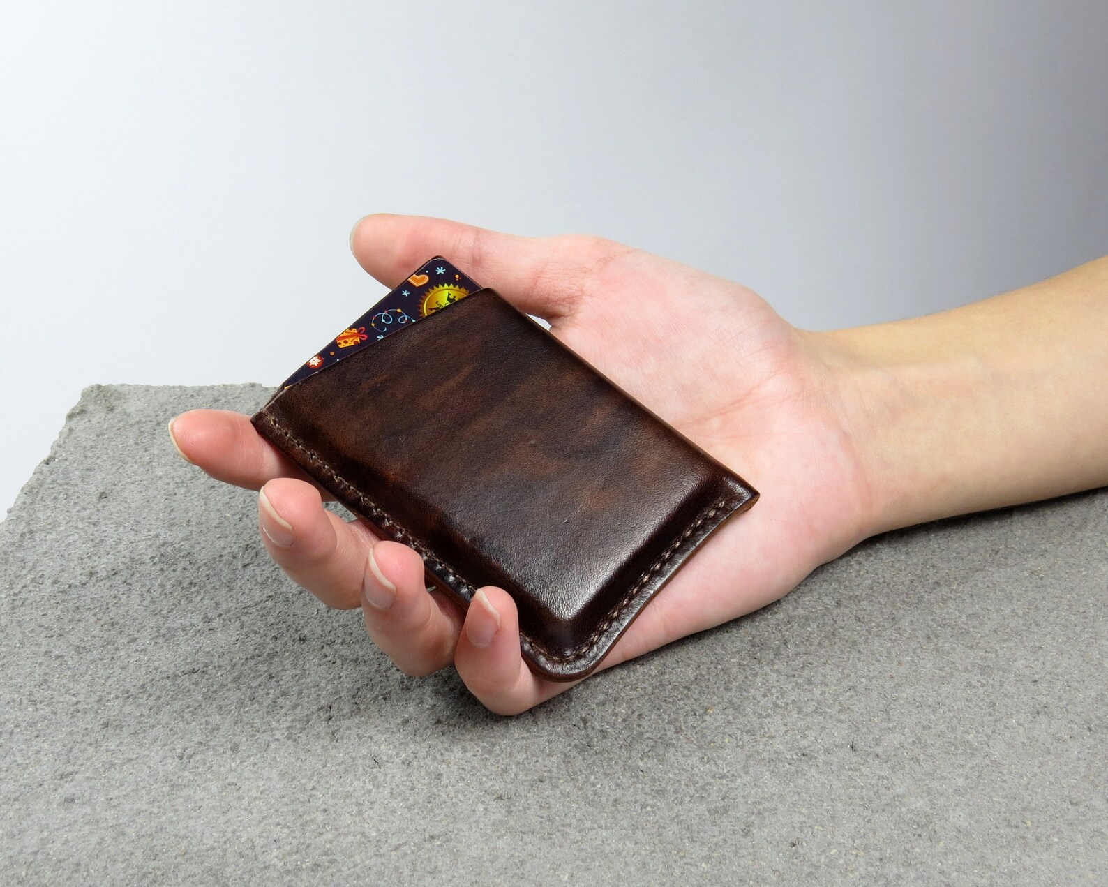 Front Pocket Wallet Small Leather Wallet Minimalist Wallet for | Etsy