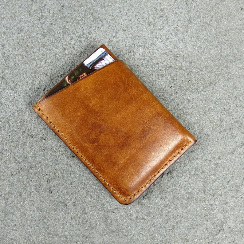 Front pocket wallet Small leather wallet Minimalist wallet for | Etsy