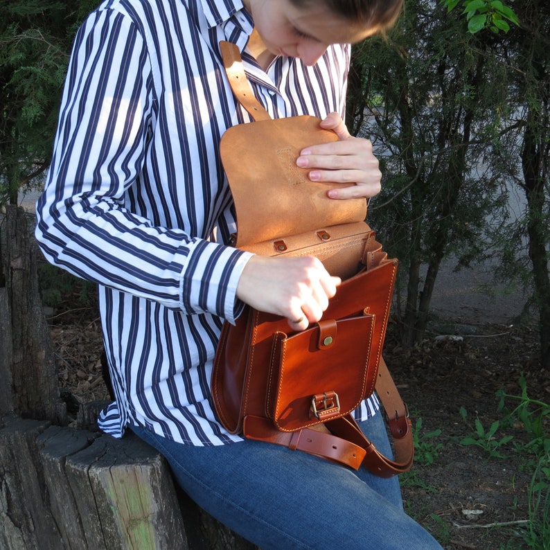 Leather Small Backpack for Women. Leather Rucksack Damen. - Etsy