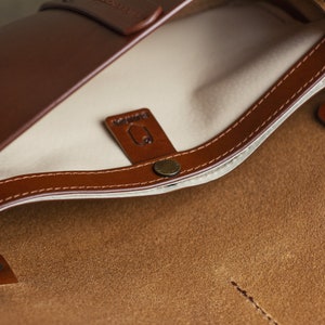 Leather Crossbody Bag Copper, Women's Shoulder Purse Minimalist Style ...