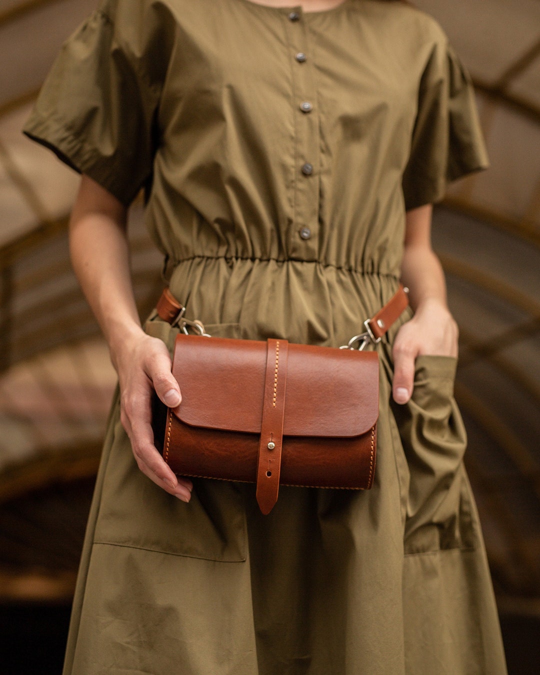 Leather Convertible Fanny Packs and Shoulder Bag, Minimalist Womens ...
