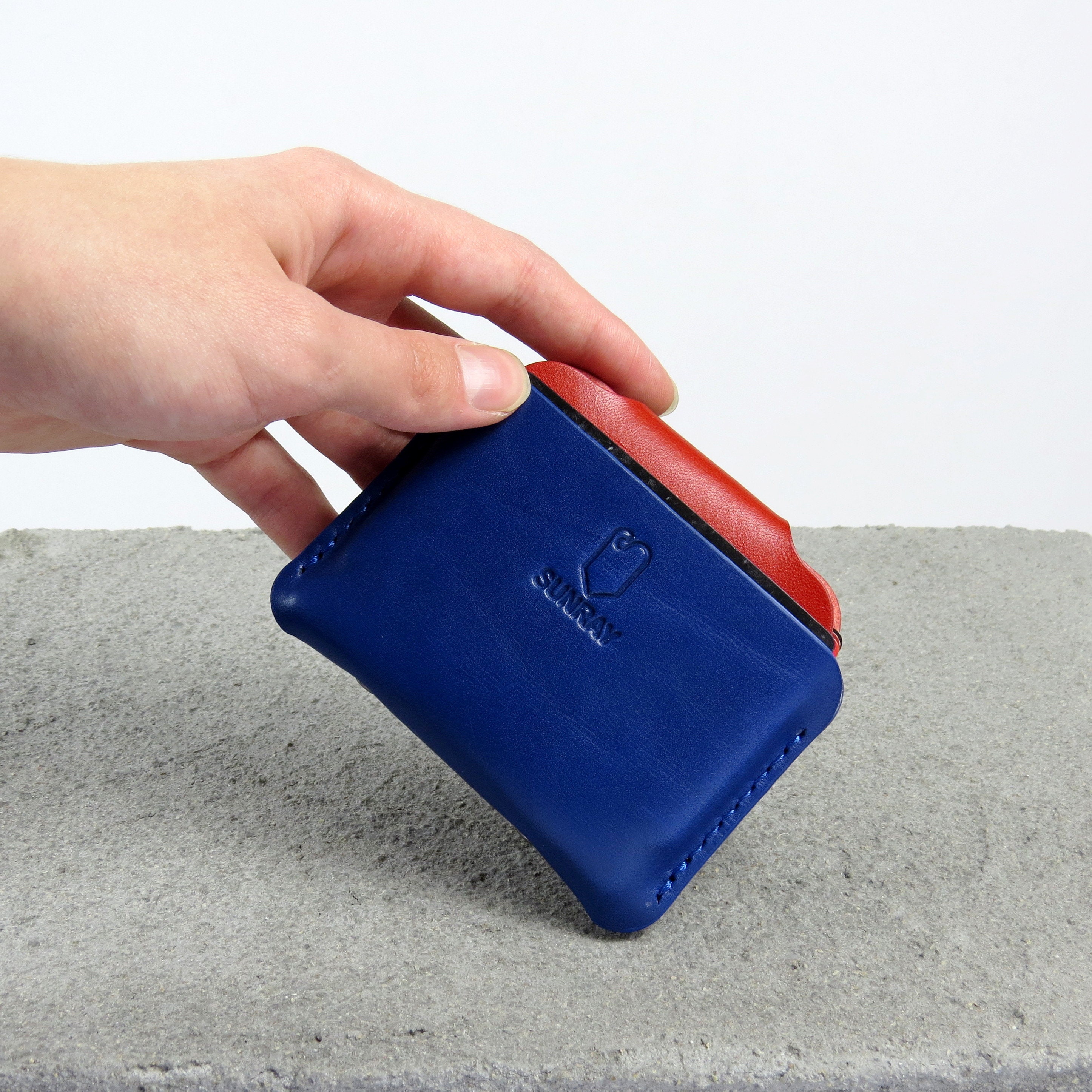 Small Leather Wallet for Woman and Man Front Pocket Wallet Leather ...