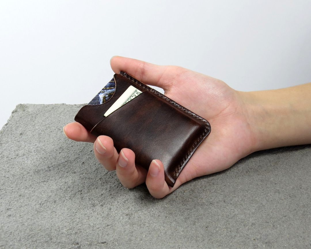 Front Pocket Wallet Small Leather Wallet Minimalist Wallet for Man and ...