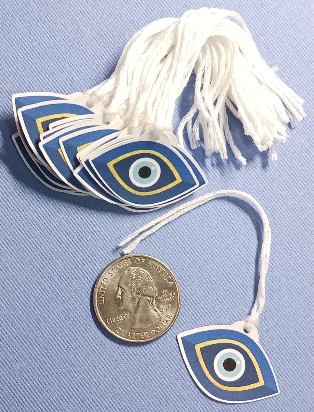 Prestrung Mal Ojo Evil Eye Tags - Etsy