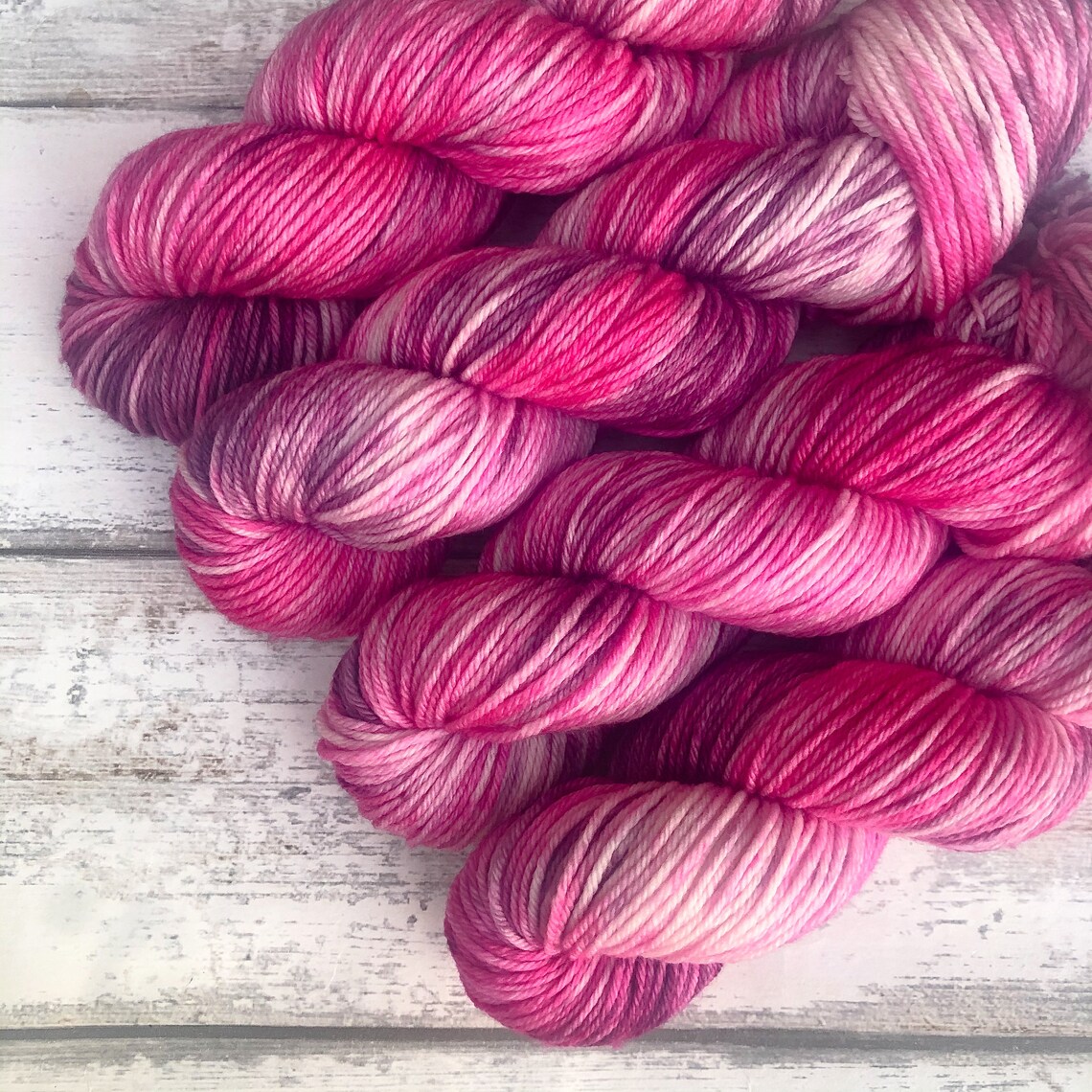 TICKLED PINK Hand Dyed Variegated Yarn Purple and Pink | Etsy
