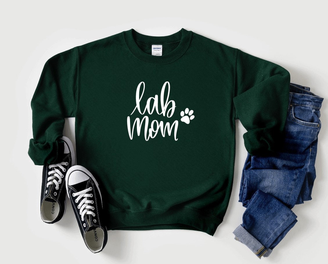 Lab Mom Sweatshirt Labrador Mom Fleece Sweatshirt Holiday | Etsy