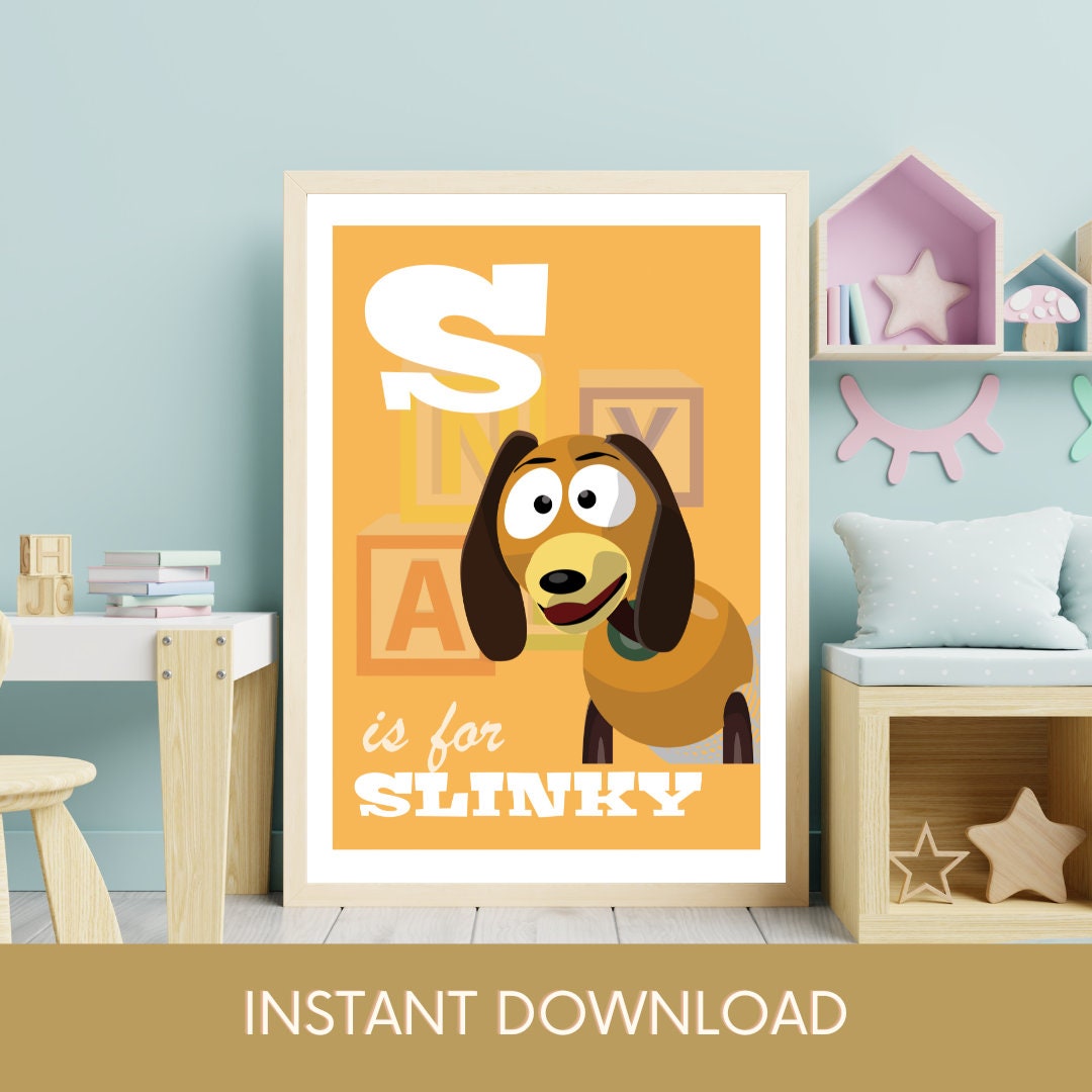 Letter S | Toy Story Alphabet Print | Slinky | Digital Download - Etsy UK