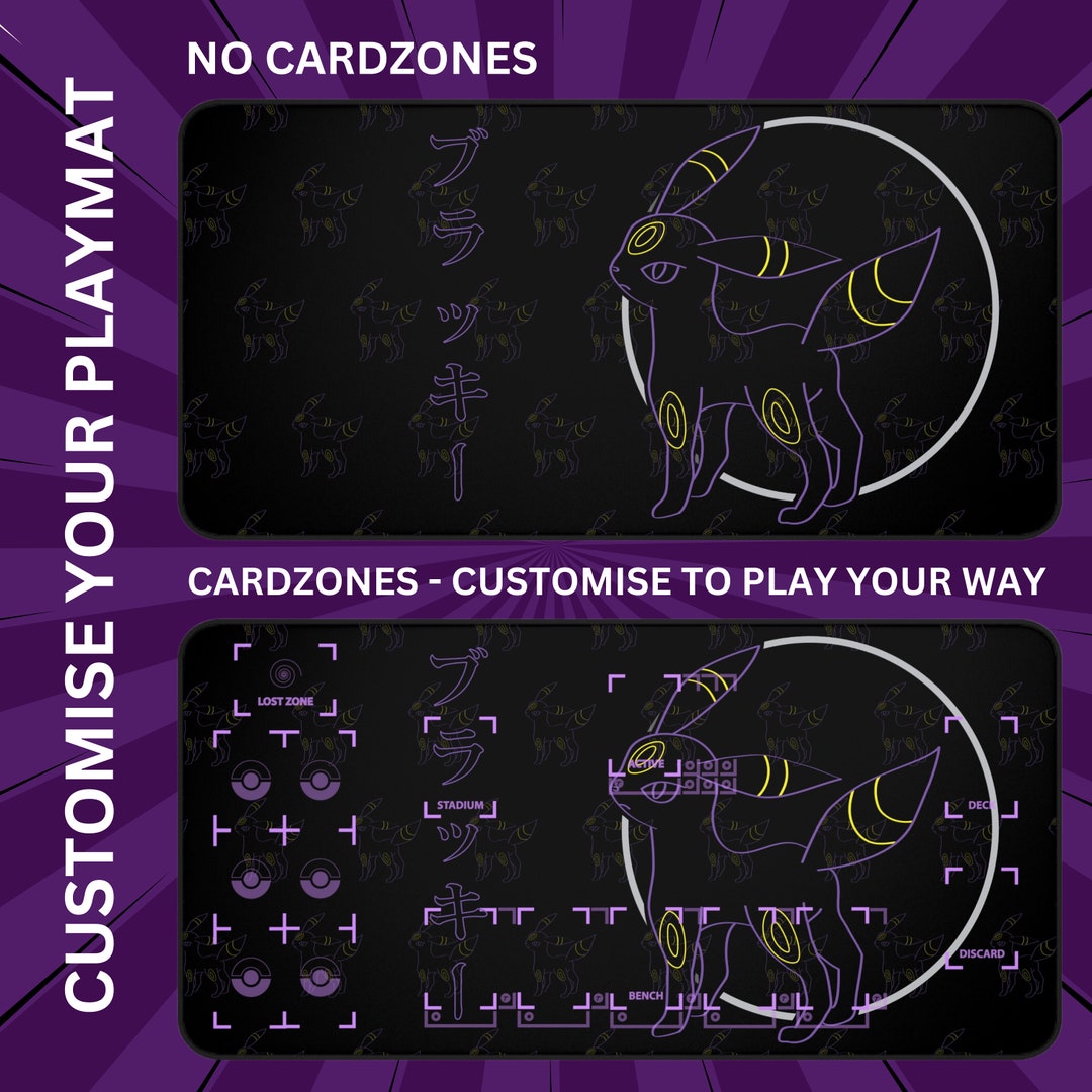 Umbreon Playmat Pokemon TCG Card Mat Eevelutions Desk Mat Gifts for Geeks Birthday Pokemon Fan ...