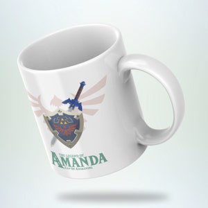 Zelda Personalised Name Mug Link Legend of Zelda Cup Present for Coffee ...