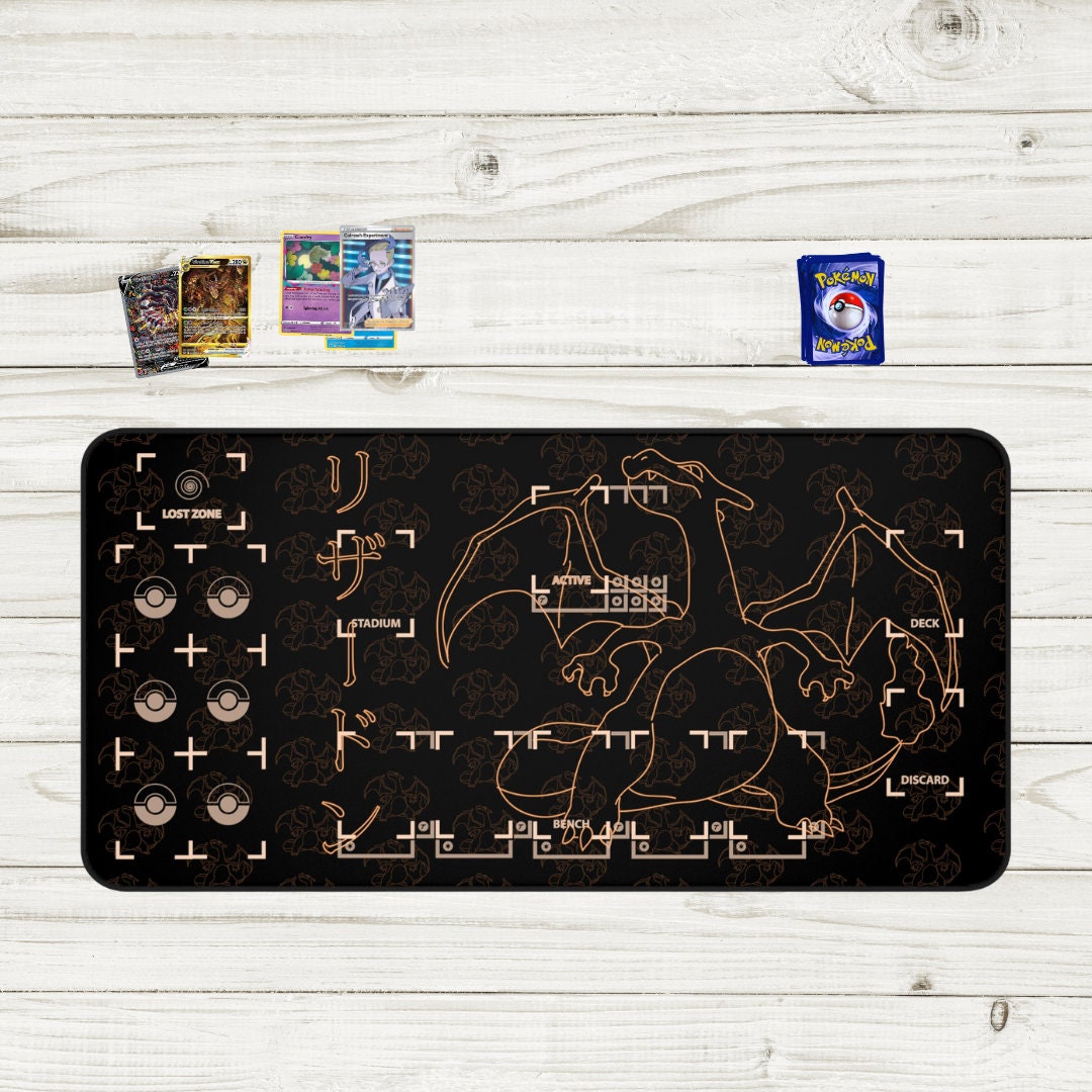 Premium Playmat Pokemon TCG Charizard Card Mat Desk Mat Gifts for Geeks ...