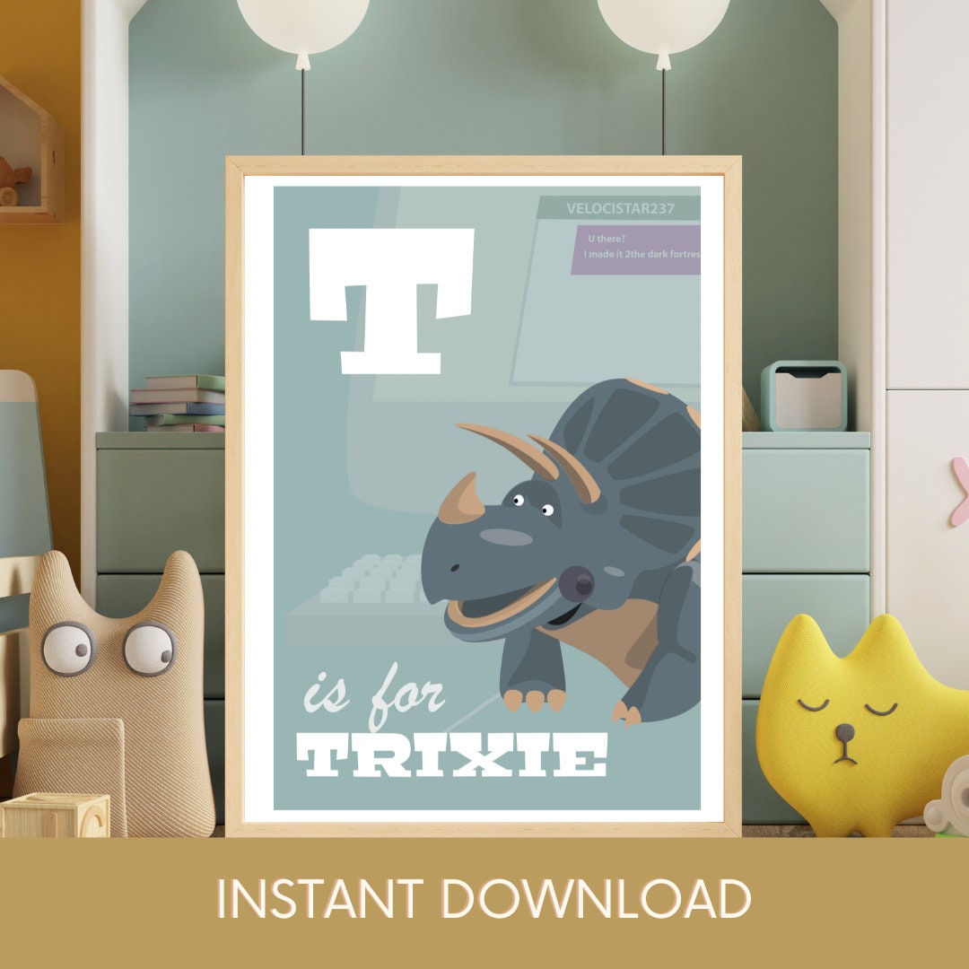 Letter T | Toy Story Alphabet Print | Trixie | Digital Download - Etsy