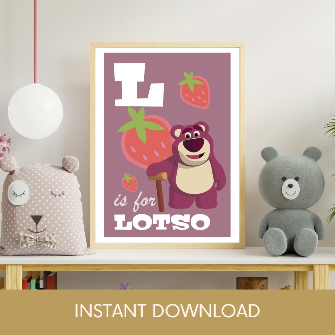 Letter L | Toy Story Alphabet Print | Lotso | Digital Download - Etsy