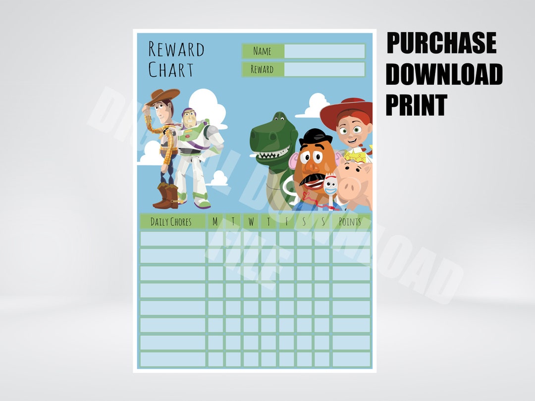 Toy Story Themed Child's Reward Chart - Etsy UK