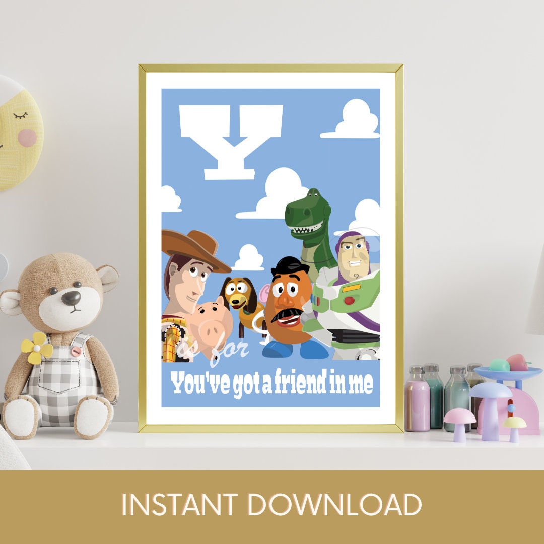 Letter Y | Toy Story Alphabet Print | Initial Print | Kids Bedroom ...