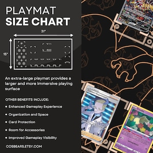 Charizard Playmat Pokemon TCG Card Mat Desk Mat Gifts for Geeks ...