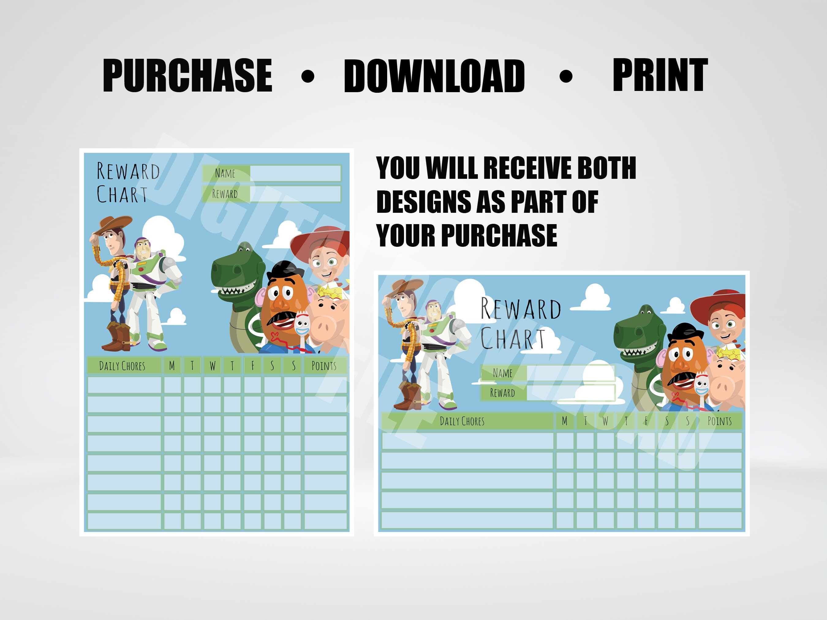 Toy Story Themed Child's Reward Chart - Etsy UK