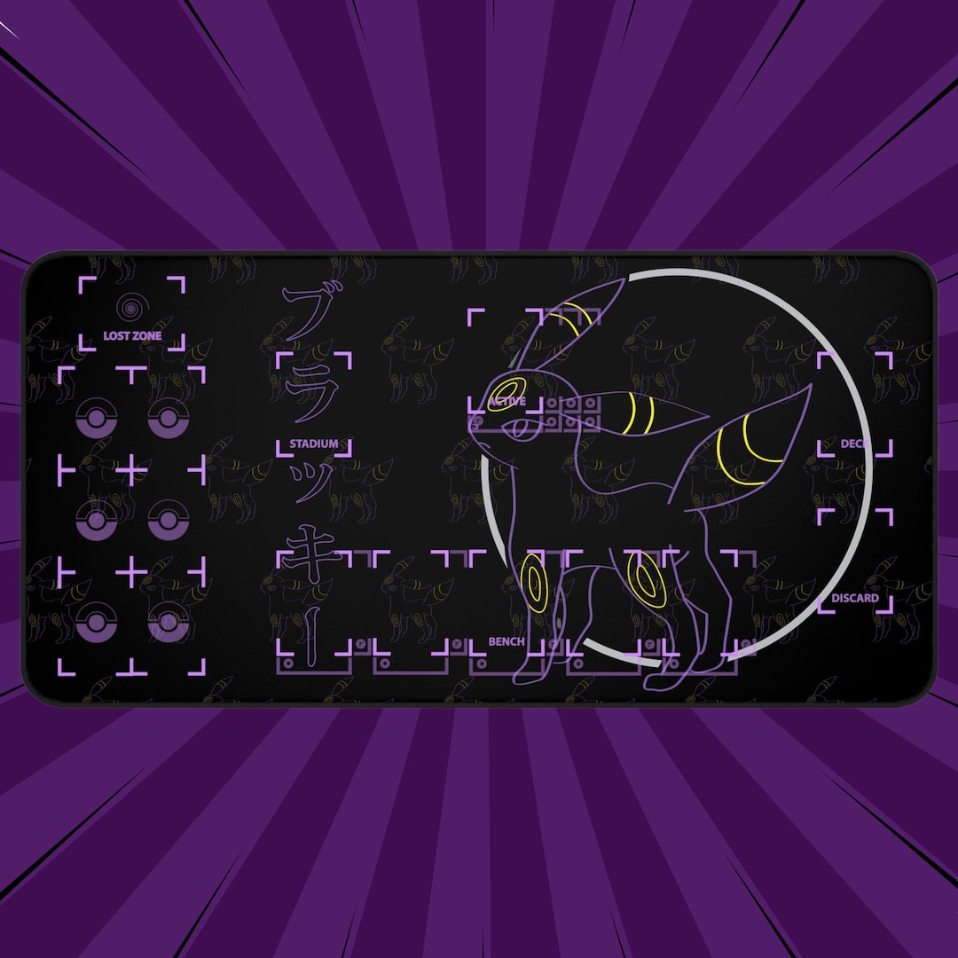 Umbreon Playmat Pokemon TCG Card Mat Eevelutions Desk Mat Gifts for ...