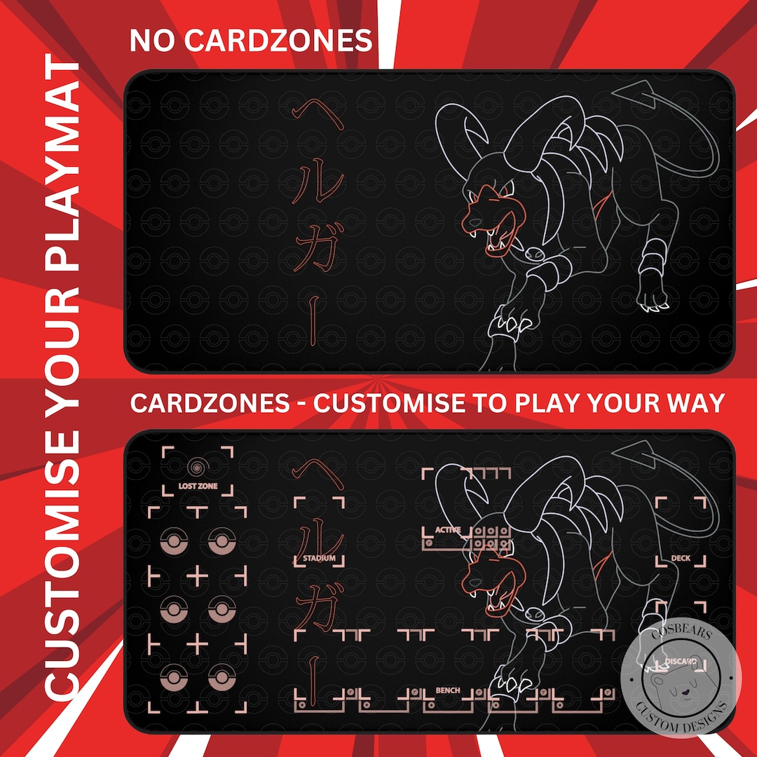 Houndoom Playmat Pokemon TCG Card Mat Eevelutions Desk Mat Gifts for ...