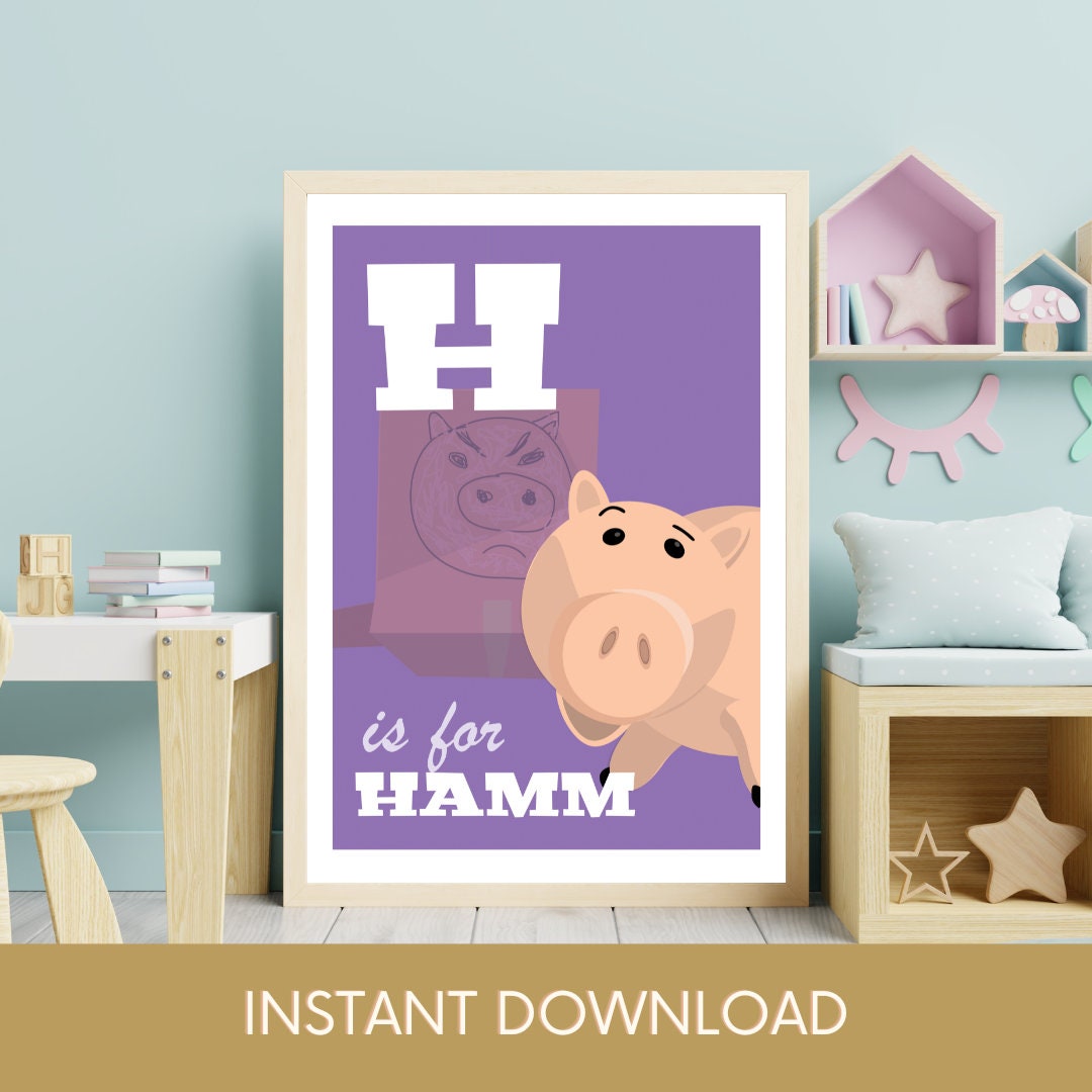 Letter H | Toy Story Alphabet Print | Hamm | Digital Download - Etsy