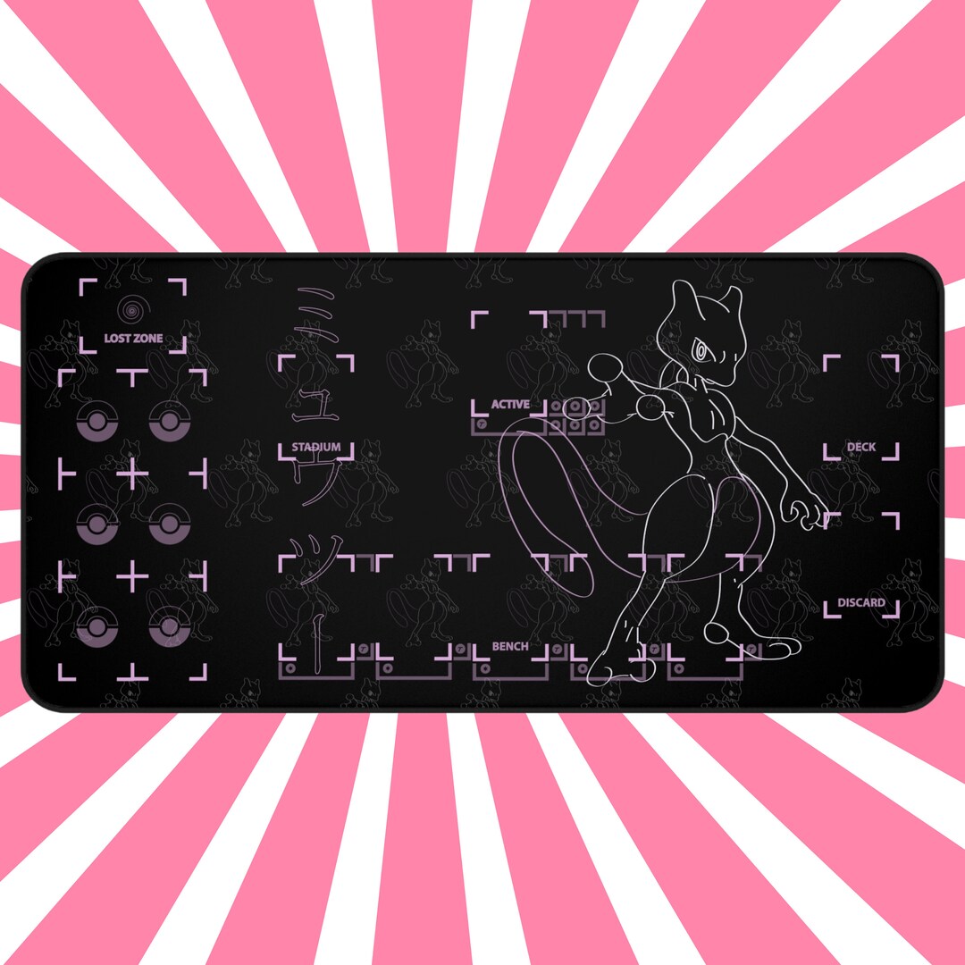 Mewtwo Large Playmat Pokemon TCG Card Mat Desk Mat Gifts for Geeks ...