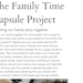 Family Time Capsule Project Workbook - Etsy