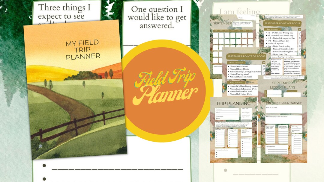Printable Field Trip Planner - Etsy